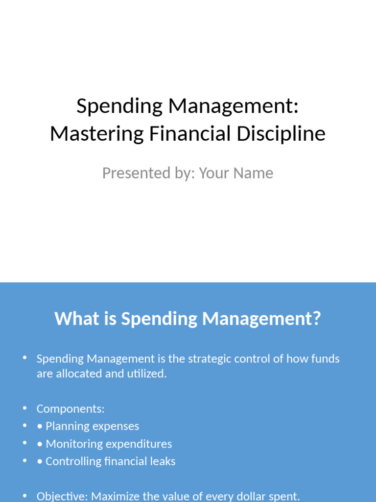 Complex Spending Management Project | PDF