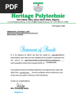 NYSC Final Clearance Letter Sample | PDF