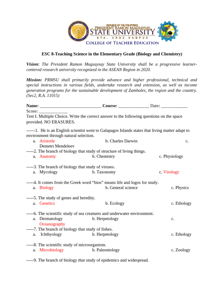 Battery Exam 23 24 Sir Arnel - PDF 1 | PDF | Sexual Orientation ...