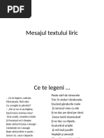 Mesajul Textului Liric | PDF