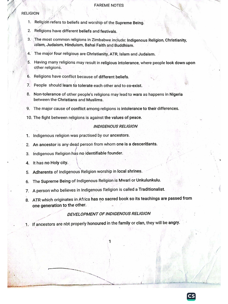 Grade 6-7 FAREME Notes | PDF