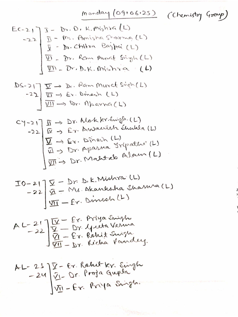 Revised Class Arrangement - 9!6!2025 | PDF