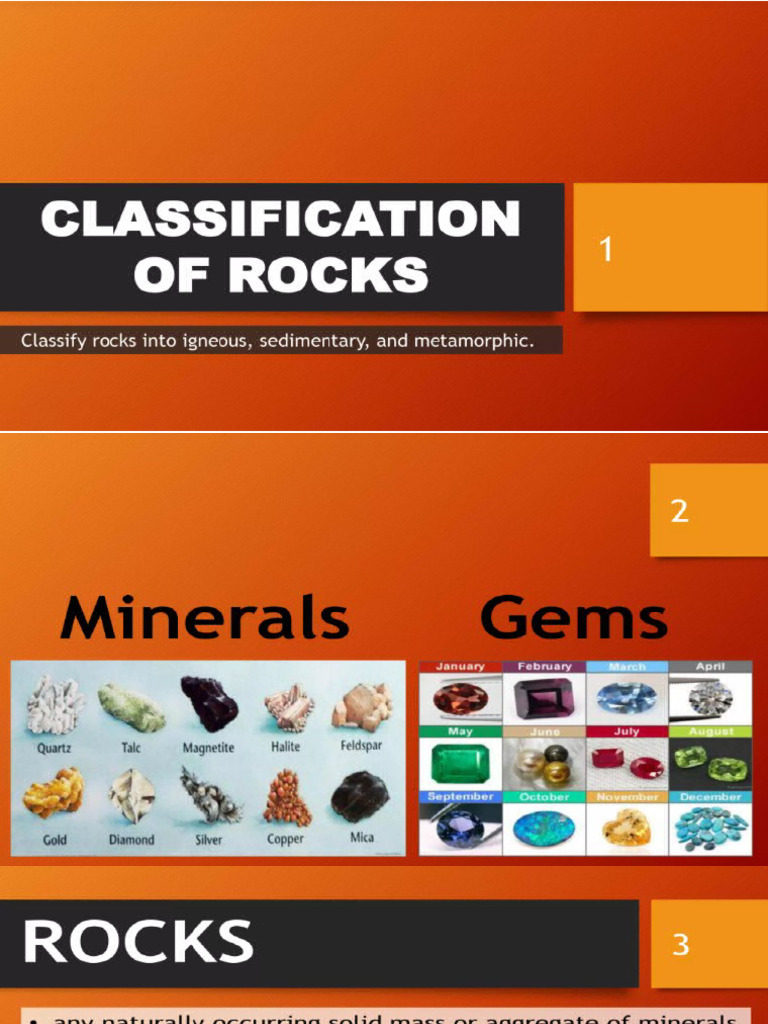 Classification of Rocks | PDF