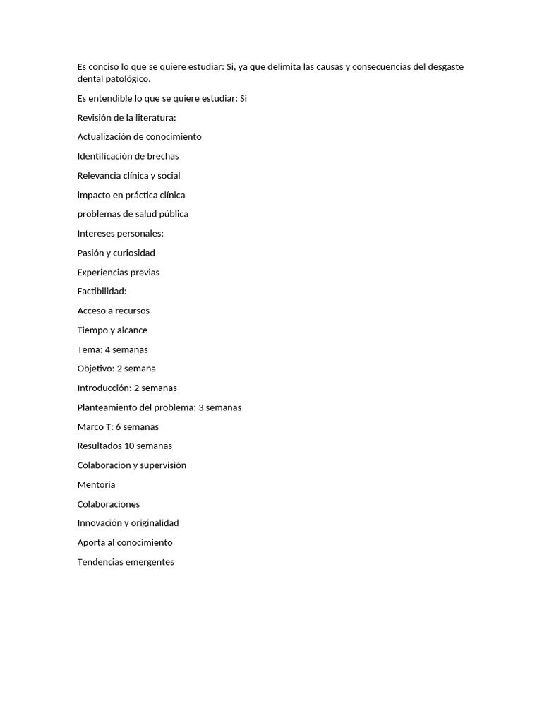 Es Conciso Lo Que Se Quiere Estudiar | PDF