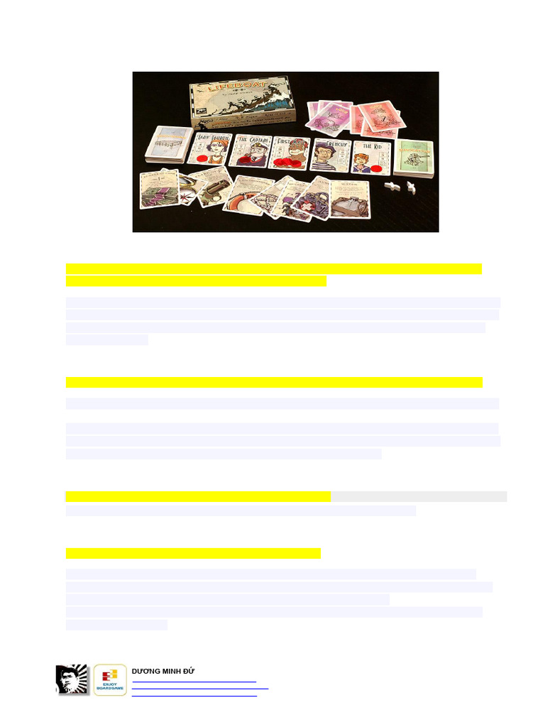 Life Boat Game Rules and FAQs | PDF