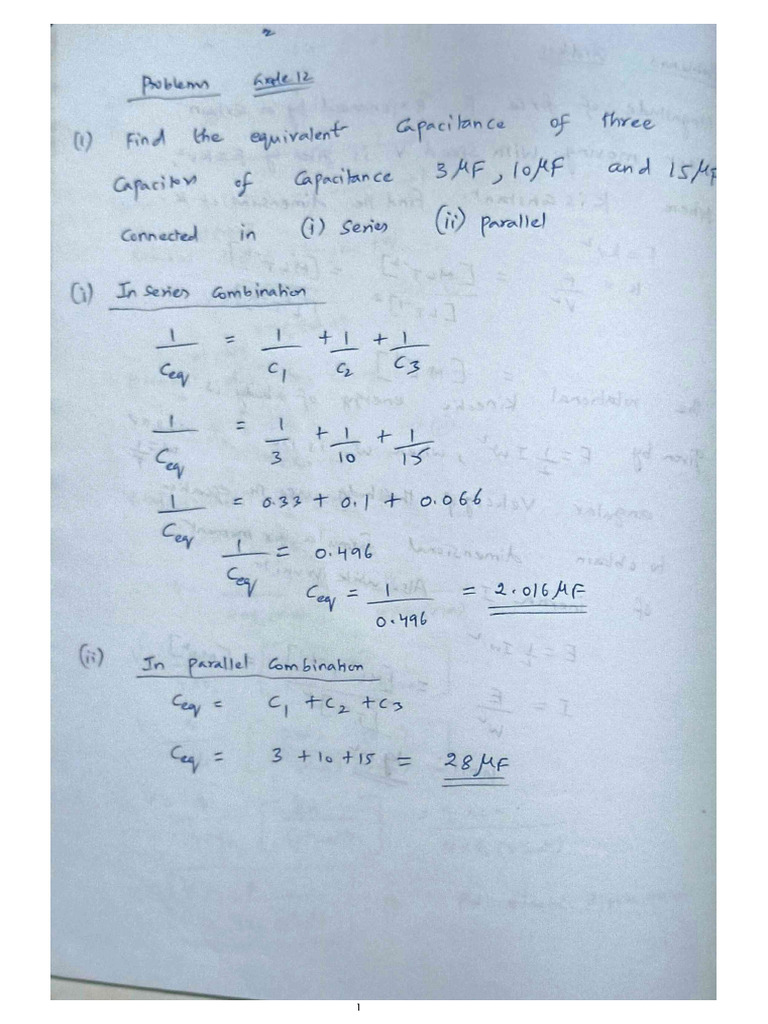 Problems in Electrostatic Potential and Capacitanc | PDF