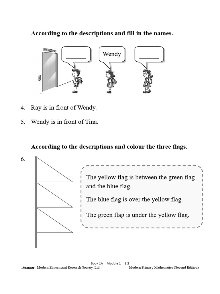 Primary Math Flag Positioning Guide | PDF