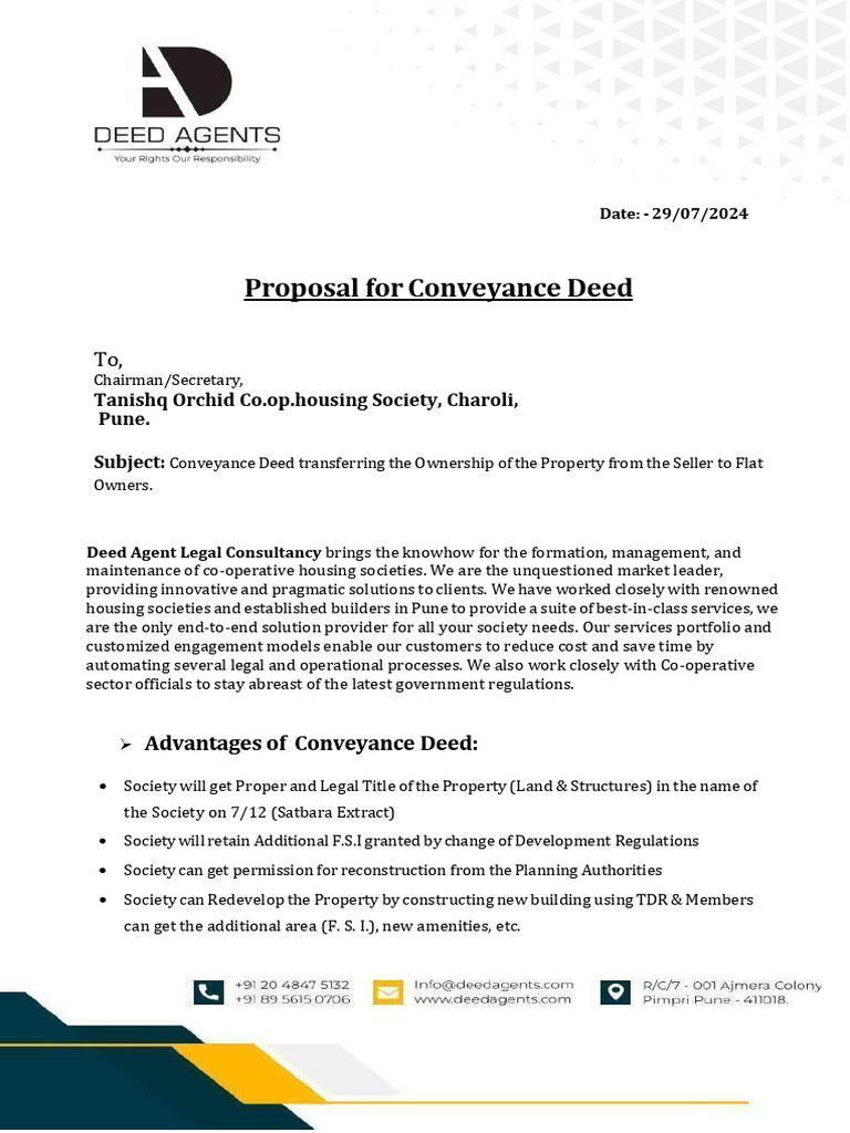 Tanishq Orchid Society CD Quotation | PDF | Conveyancing | Deed