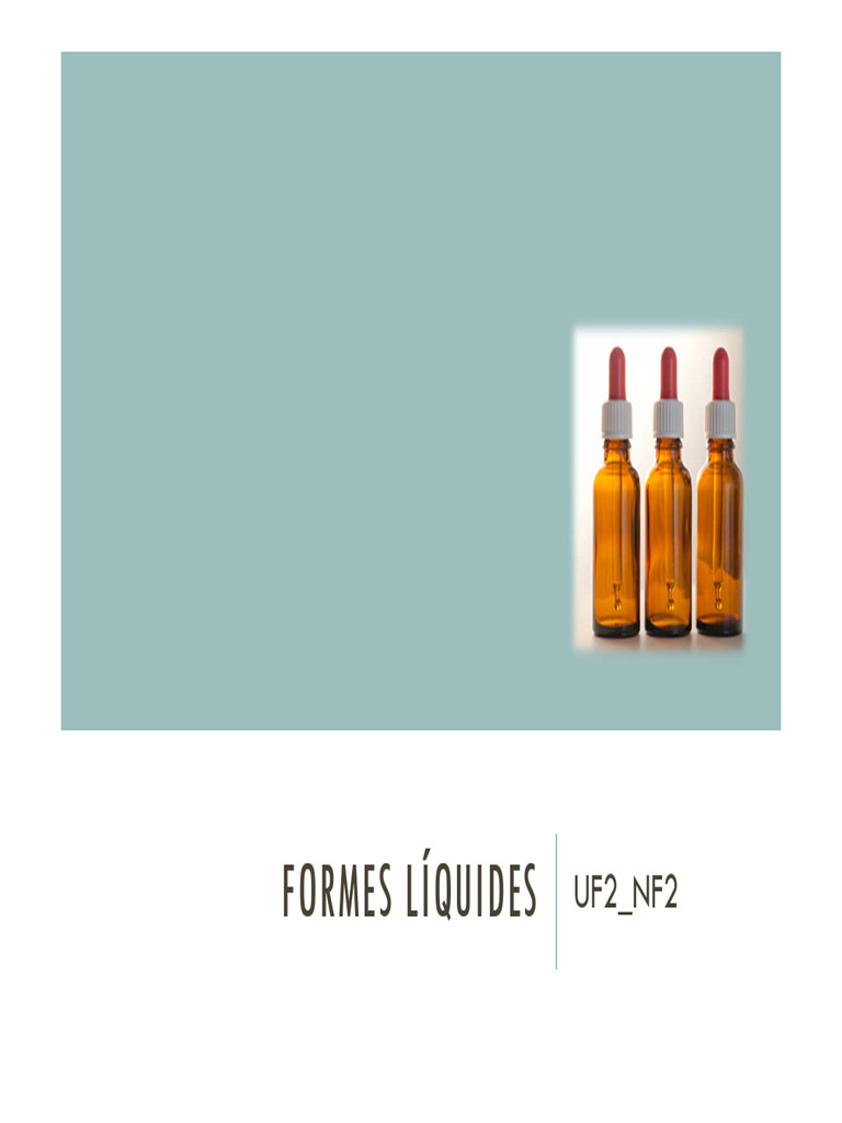 UF2 - NF2 - Formes Líquides | PDF
