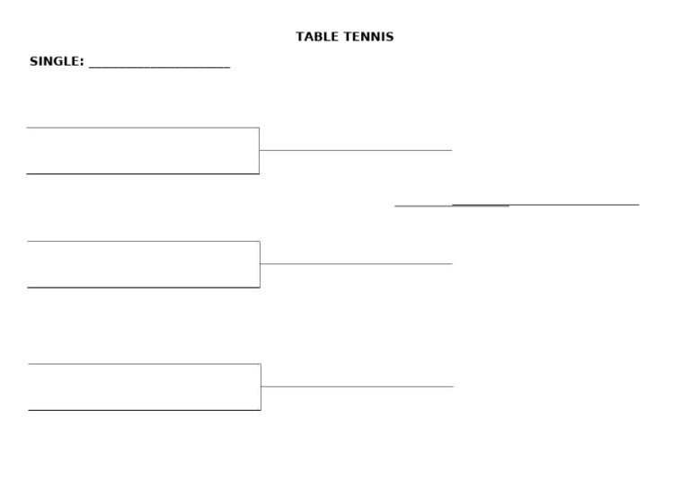 Table Tennis Line Up | PDF