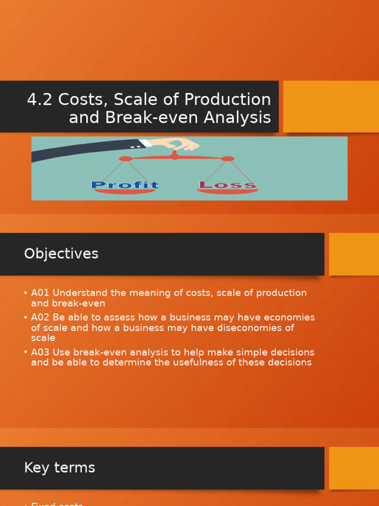 4.2 Costs, Scale of Production and Break-Even Analysis | PDF | Average ...