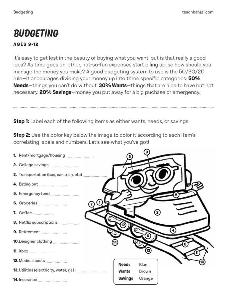 Budgeting Basics for Ages 9-12 | PDF