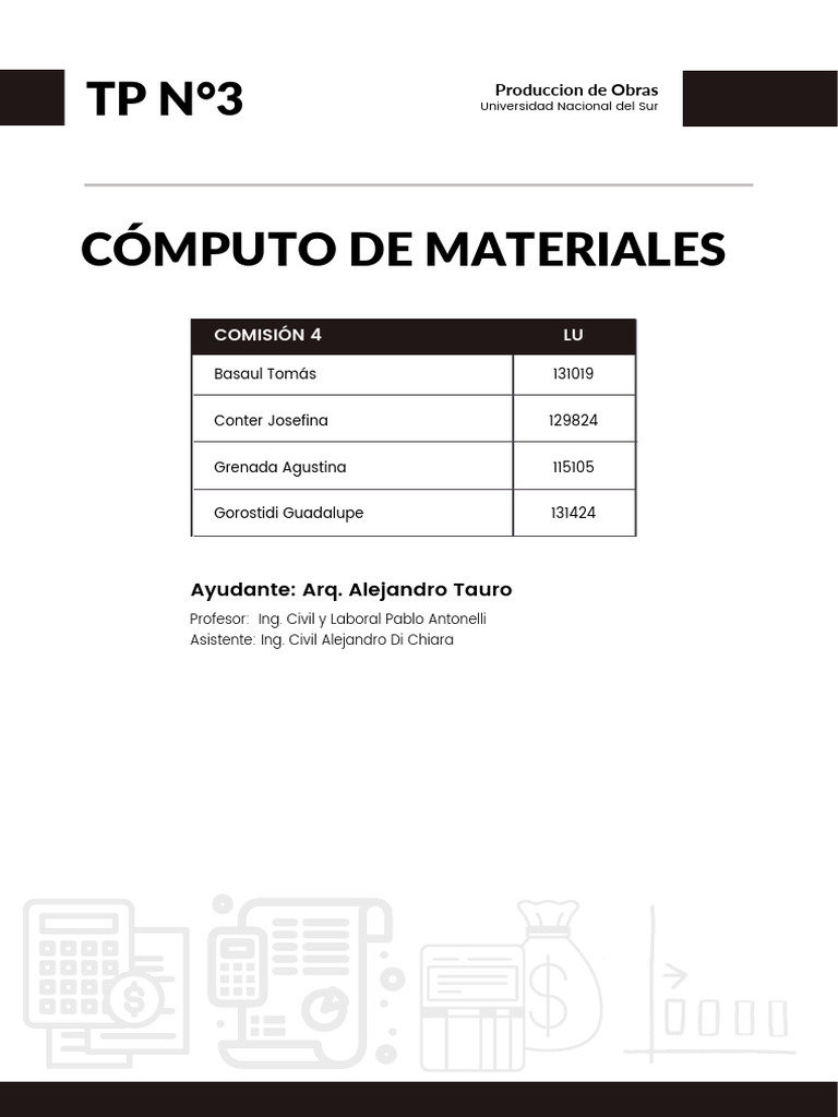 Computo de Materiales - TP 3 | PDF | Albañilería | Tubería (transporte de fluidos)