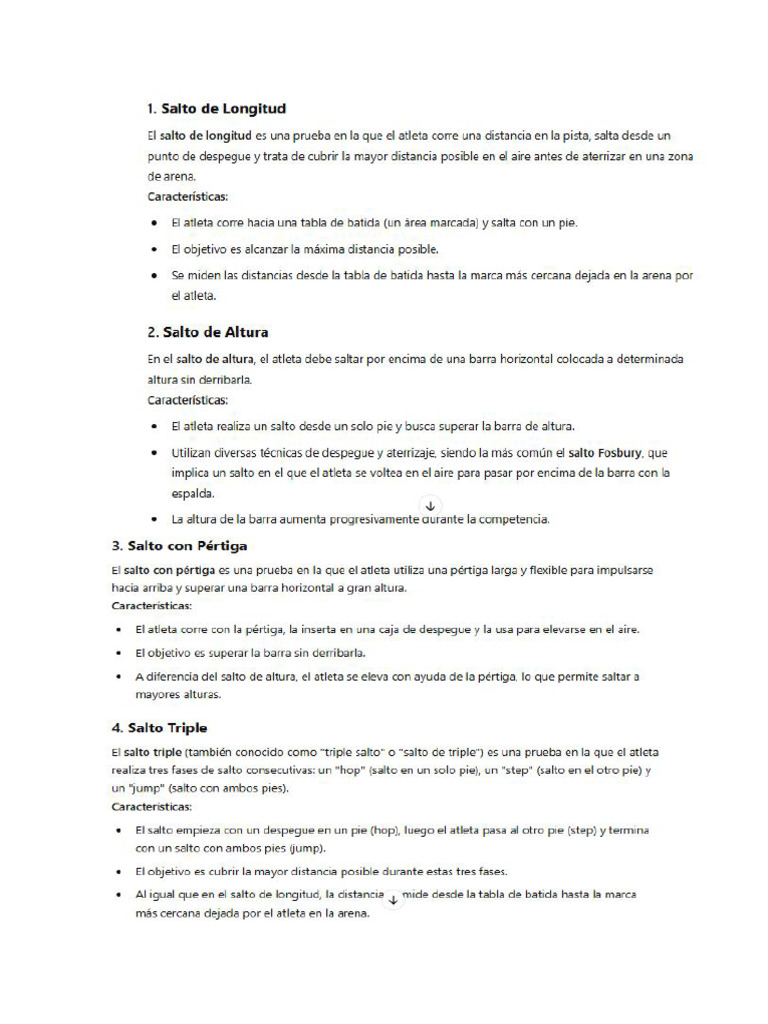Tipos de Salto en Atletismo | PDF