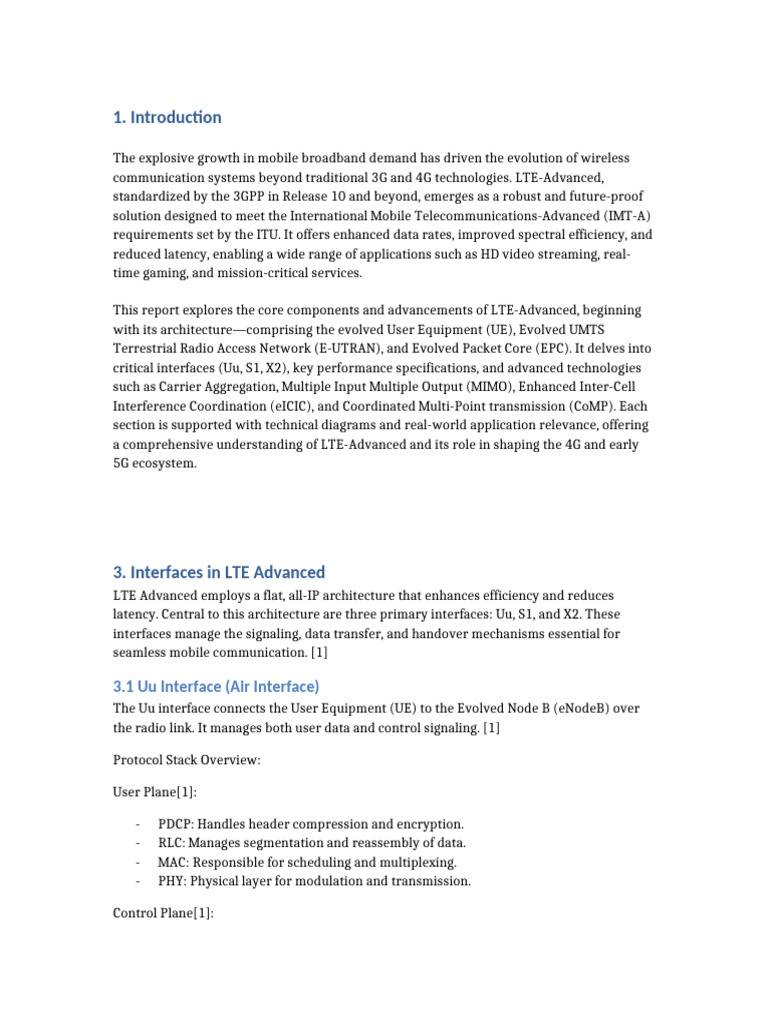 LTE Advanced Interfaces Report Referenced | PDF | Lte Advanced | 4 G