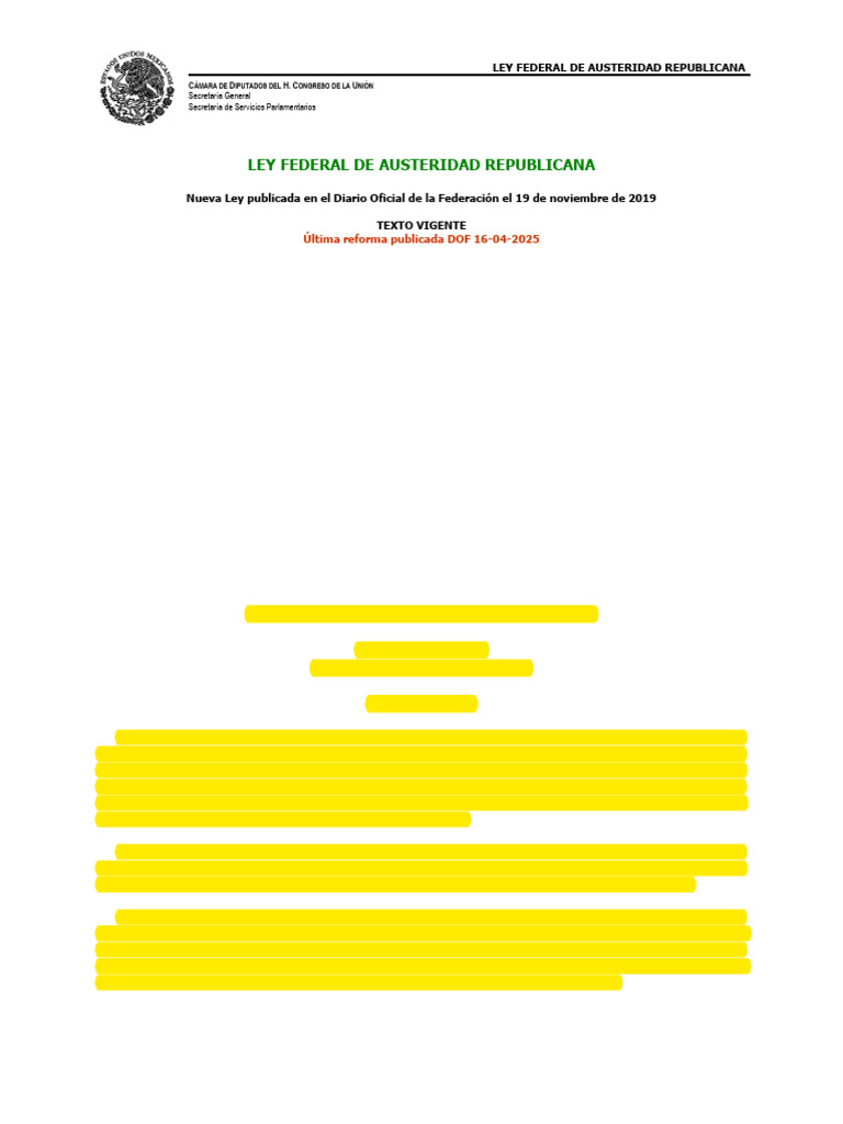 LFAR | PDF | México | Federación