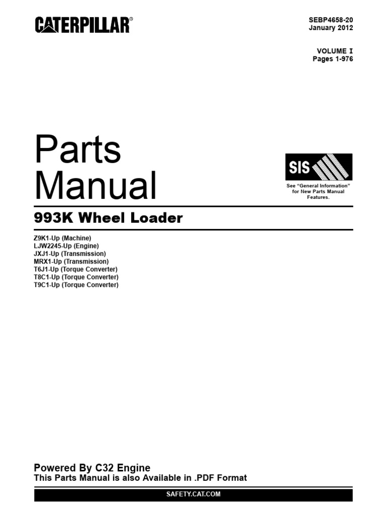993K Wheel Loader Parts Manual | PDF | Pump | Hydraulics