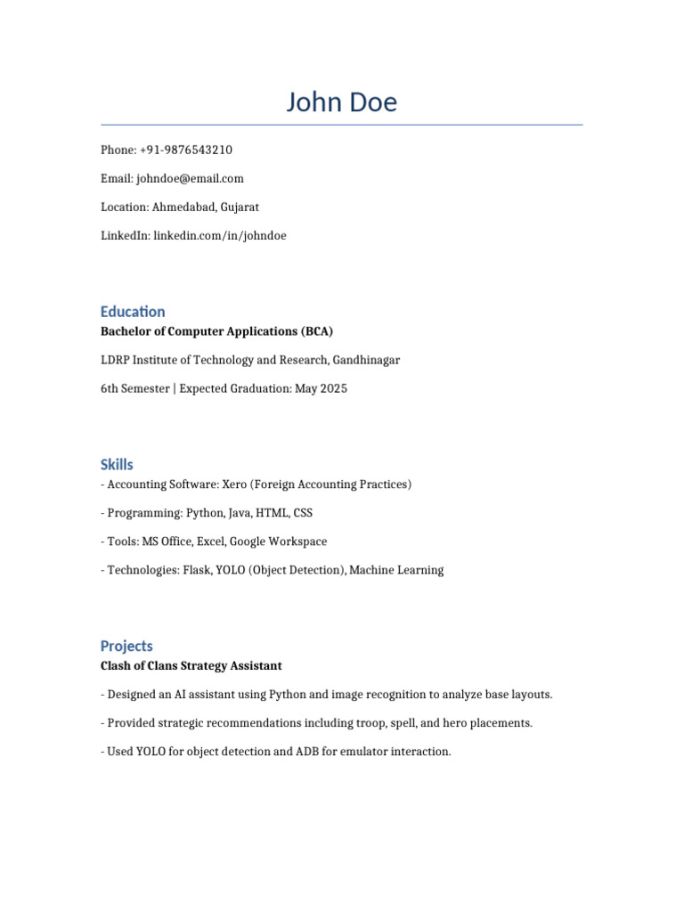 Demo Resume | PDF