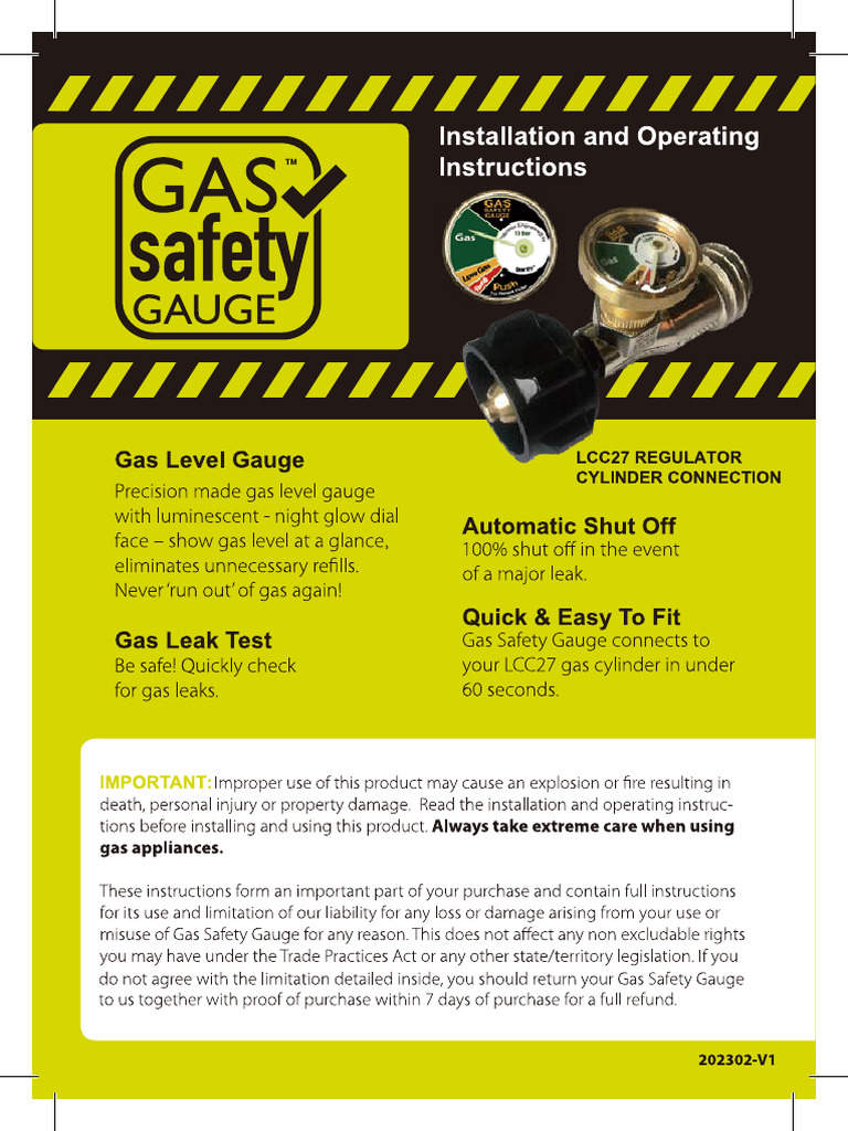 Gas Safety Gauge LCC Instruction - Low | PDF