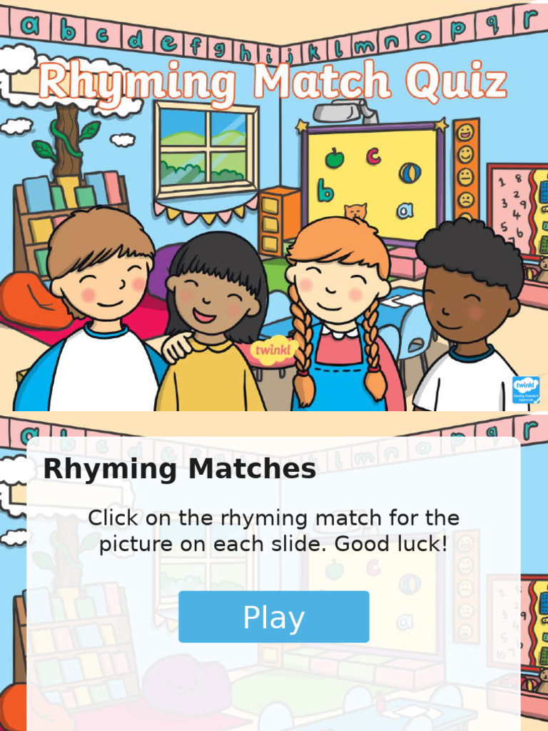 T L 8886 Rhyming Match Quiz Powerpoint Ver 1 | PDF