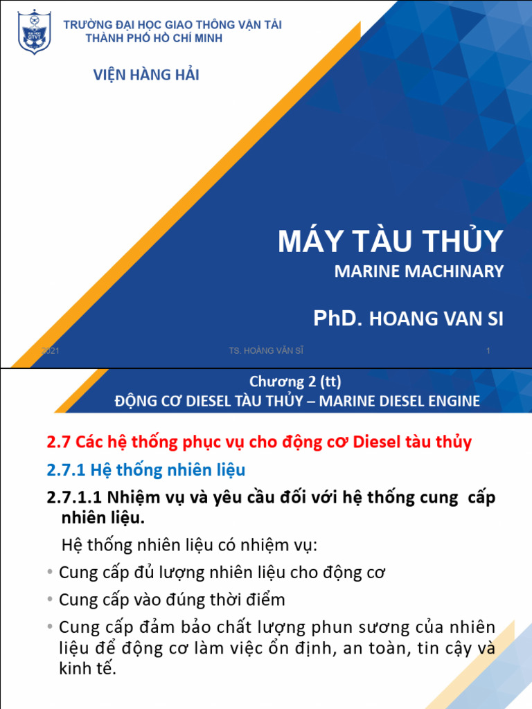 Chuong 2. Đ NG Cơ Diesel Tàu TH y (TT) | PDF