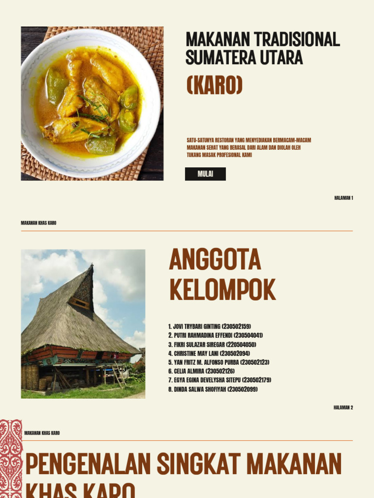 Cita Rasa Tradisi: Cipera Khas Karo | PDF