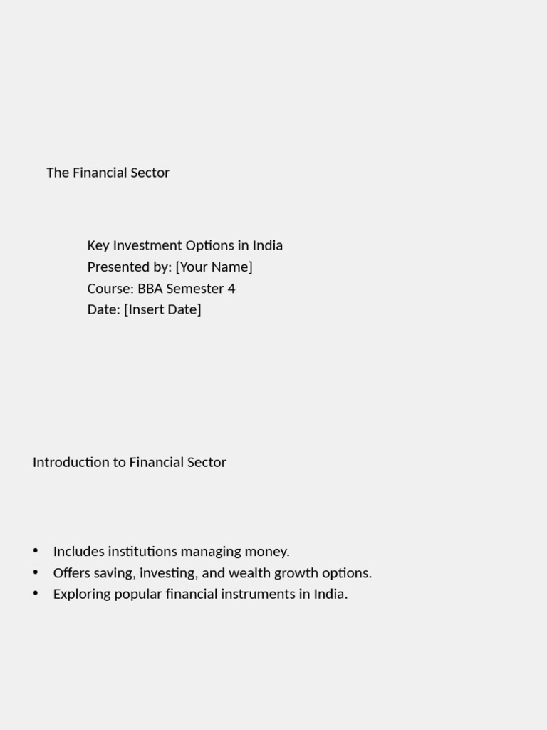 Financial Sector Presentation Updated | PDF