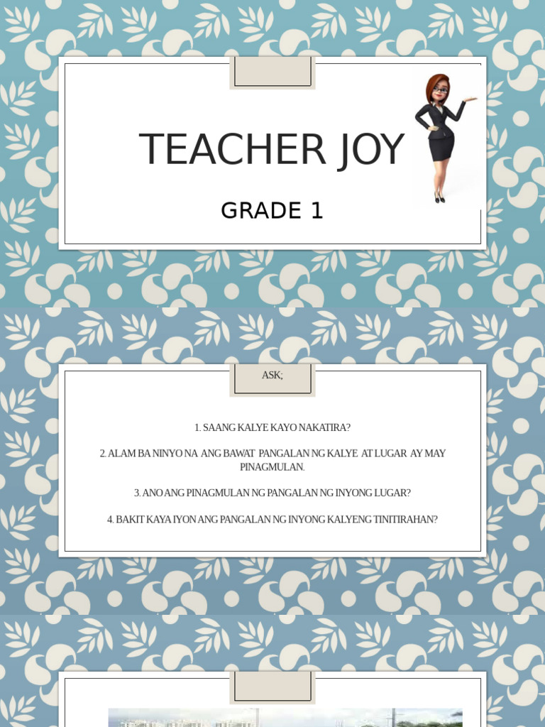Teacher Joy MTB 1 | PDF