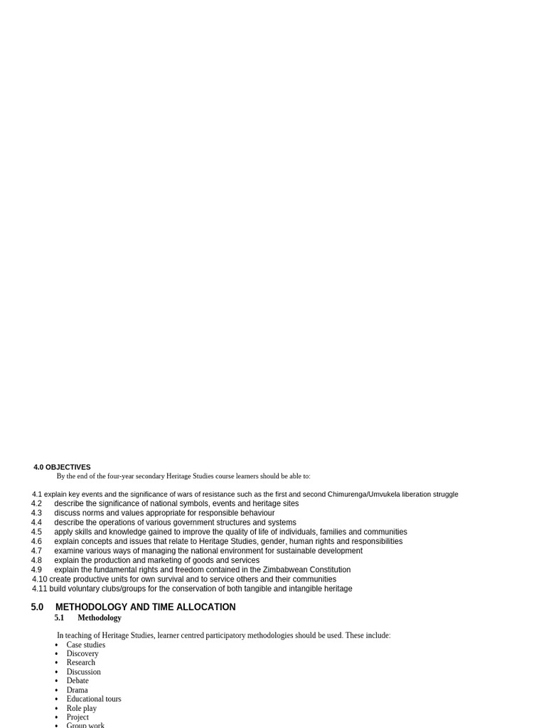 Heritage Studies Forms 2 | PDF | Educational Technology | Learning