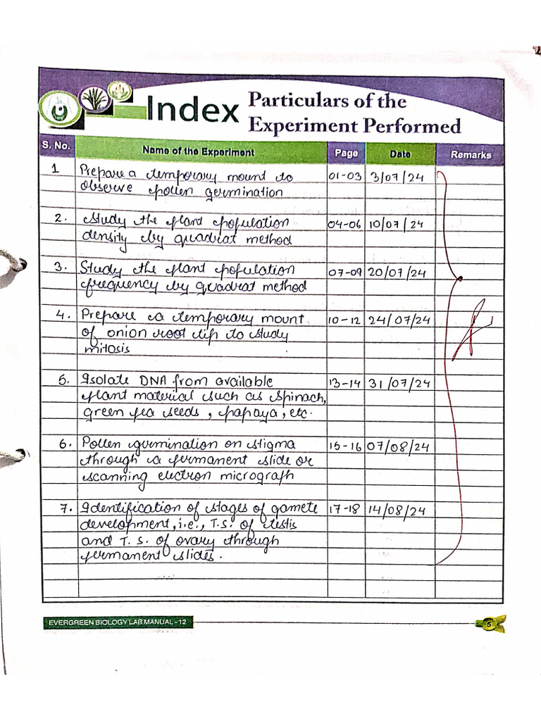 Biology Practical | PDF