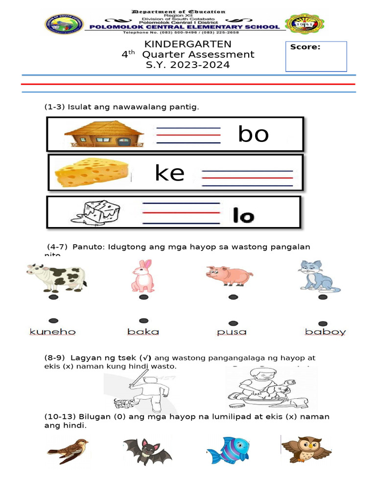 4th Quarter Exam (2) | PDF