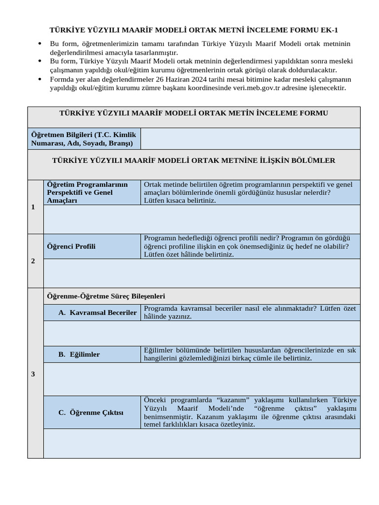 Ek 1 Seminer Formu | PDF