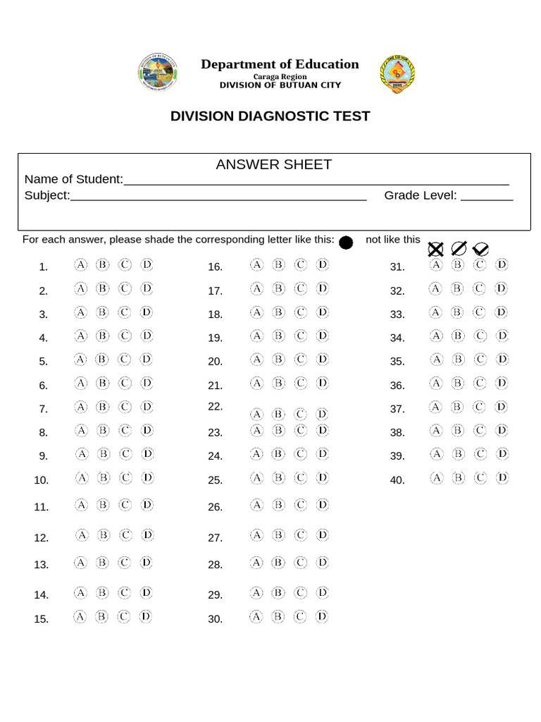 Answer Sheets | PDF