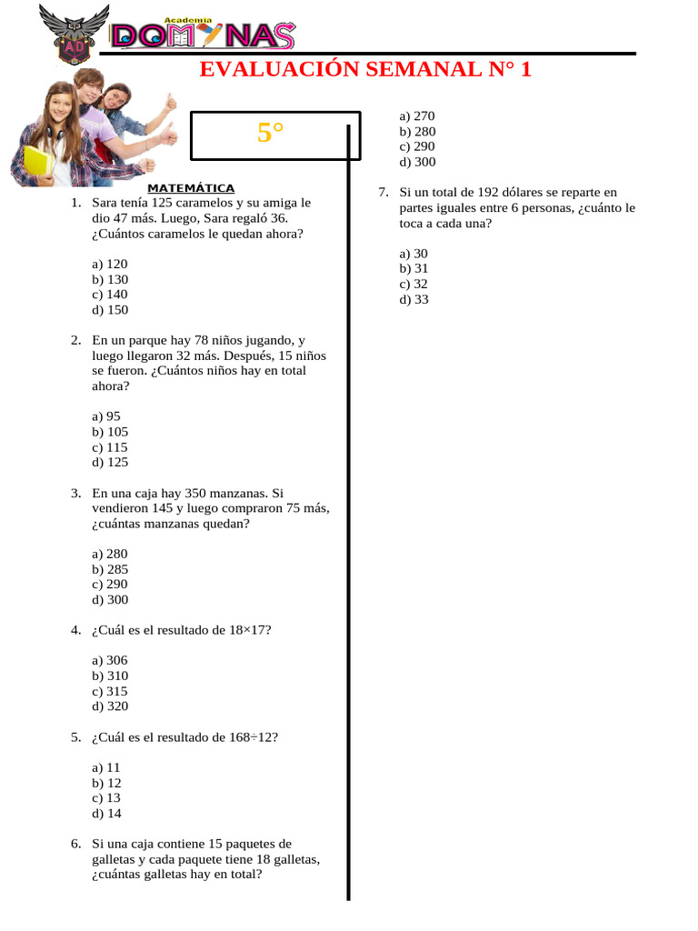5to Matematica | PDF