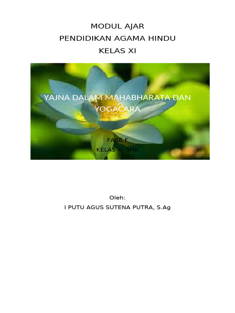 1 Modul Elemen Acara Fase F Mahabarata | PDF