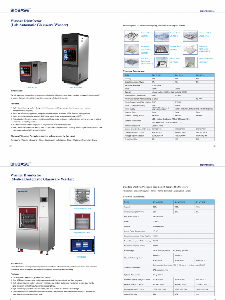 Washer Disinfector | PDF