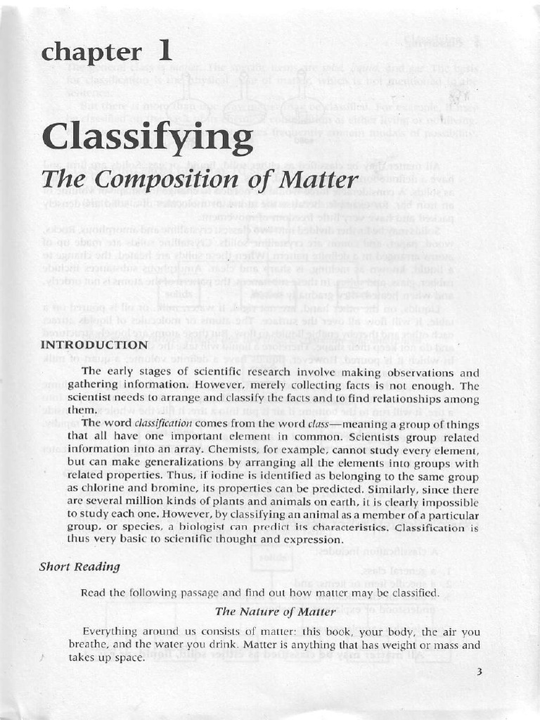 Ch. 1 Classifying | PDF