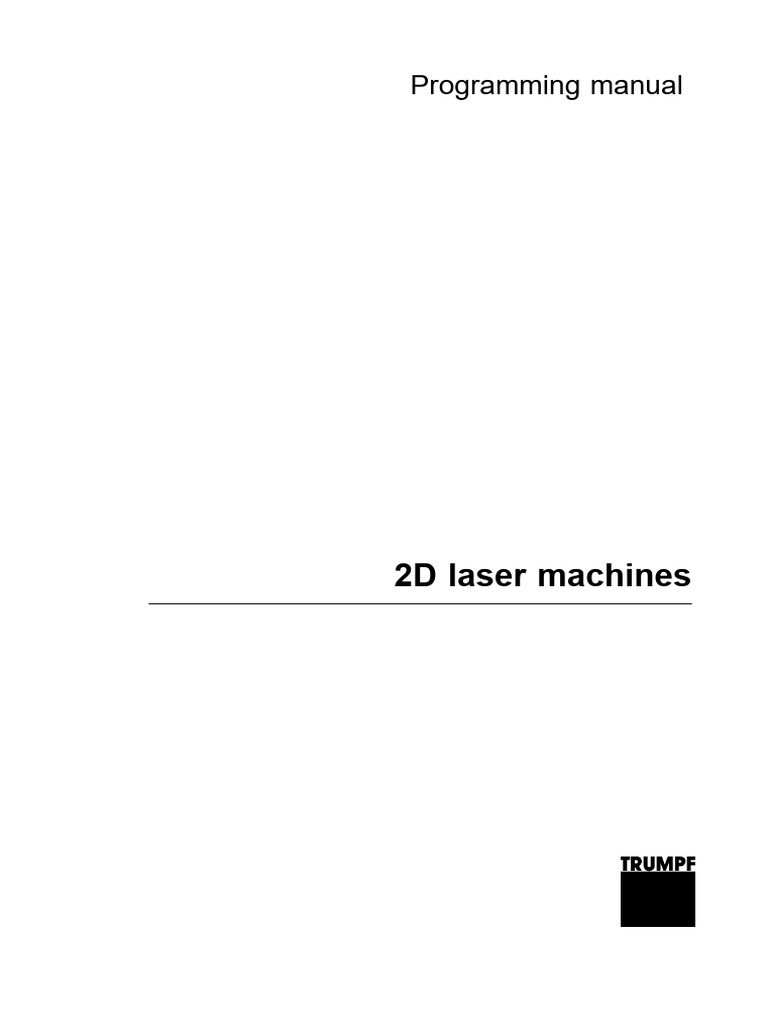 Trumpf Laser Cutting Manual | PDF | Parameter (Computer Programming) | Computing