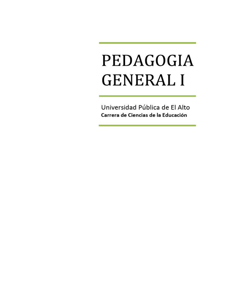 Pedagogia General 1 Updea Cdce | PDF | Pedagogía | Science