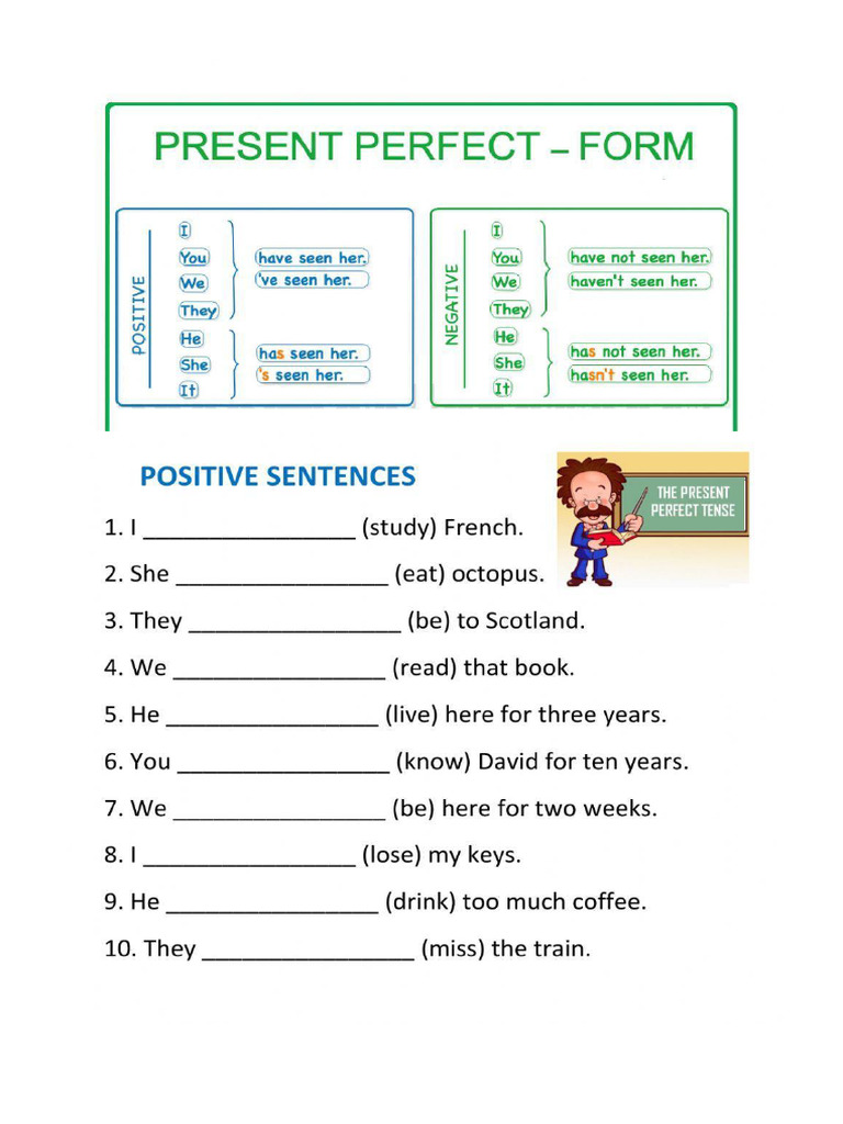 Worksheet - Present Perfect | PDF