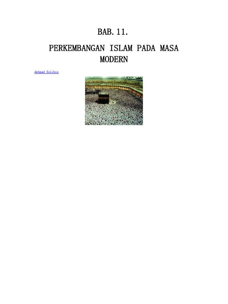 BAB 10. Perkembangan Peradaban Islam Pada Masa Modern (Kelas XI) | PDF