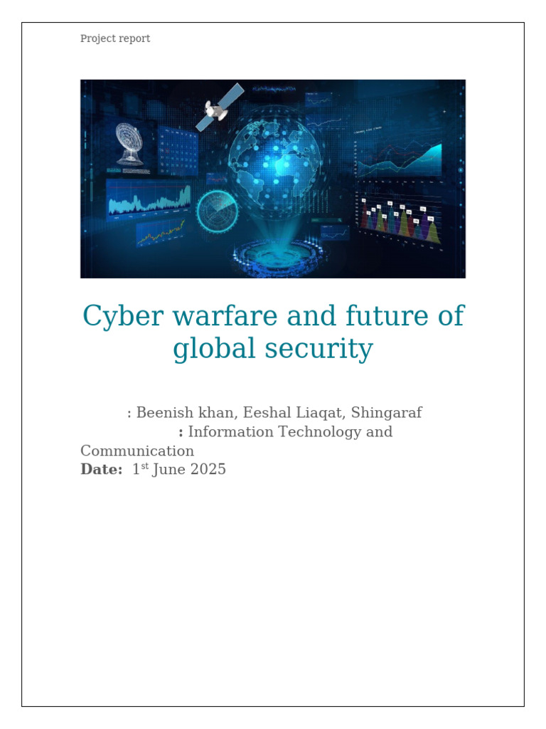 Cyber Warfare and Future of Global Security | PDF | Cyberwarfare | Security