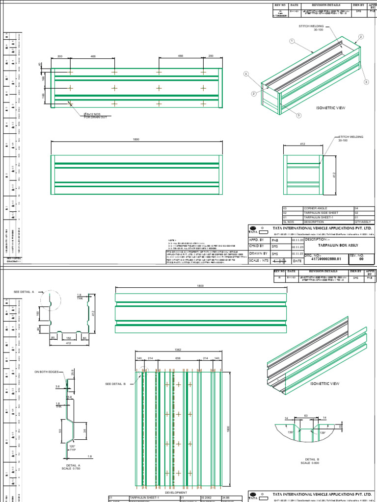 Tarpaulin Box L-1800 | PDF | Mechanical Engineering | Industrial Processes