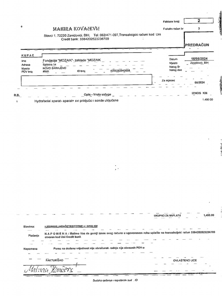 Predracun Broj 2 | PDF