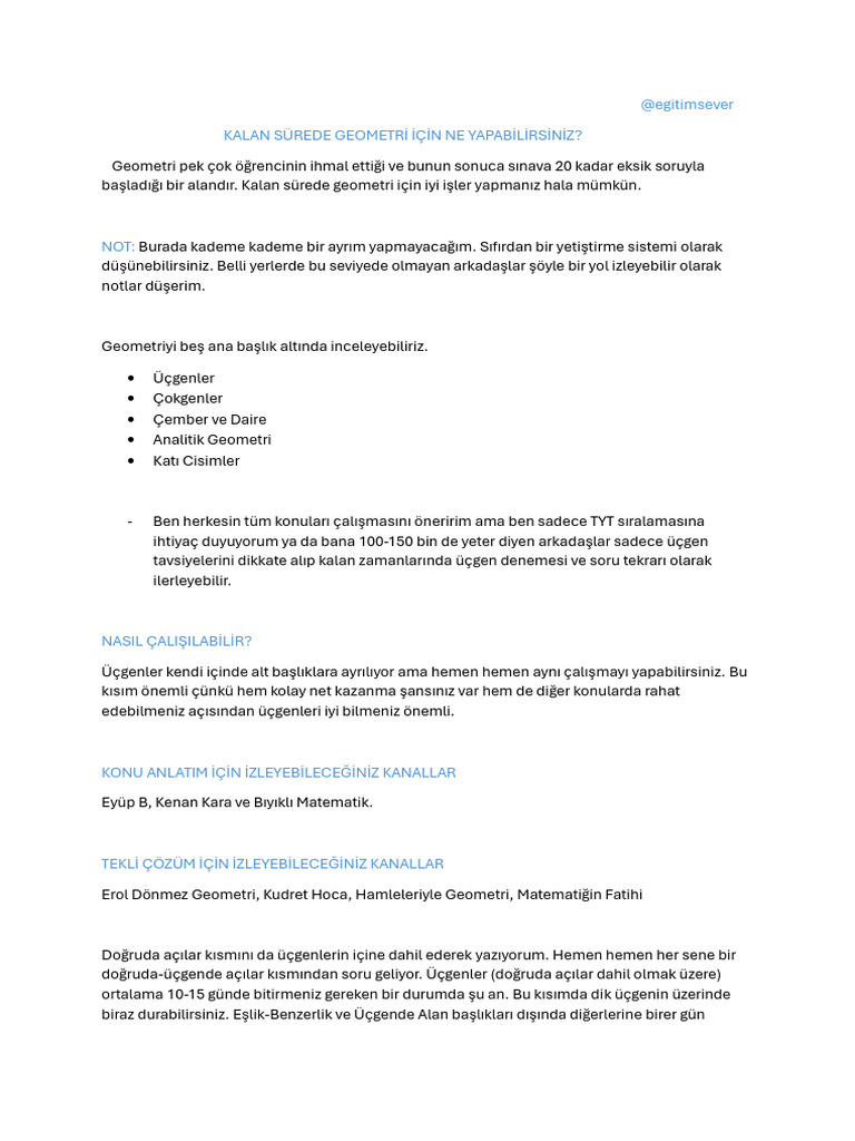 Geometri Rehberi | PDF