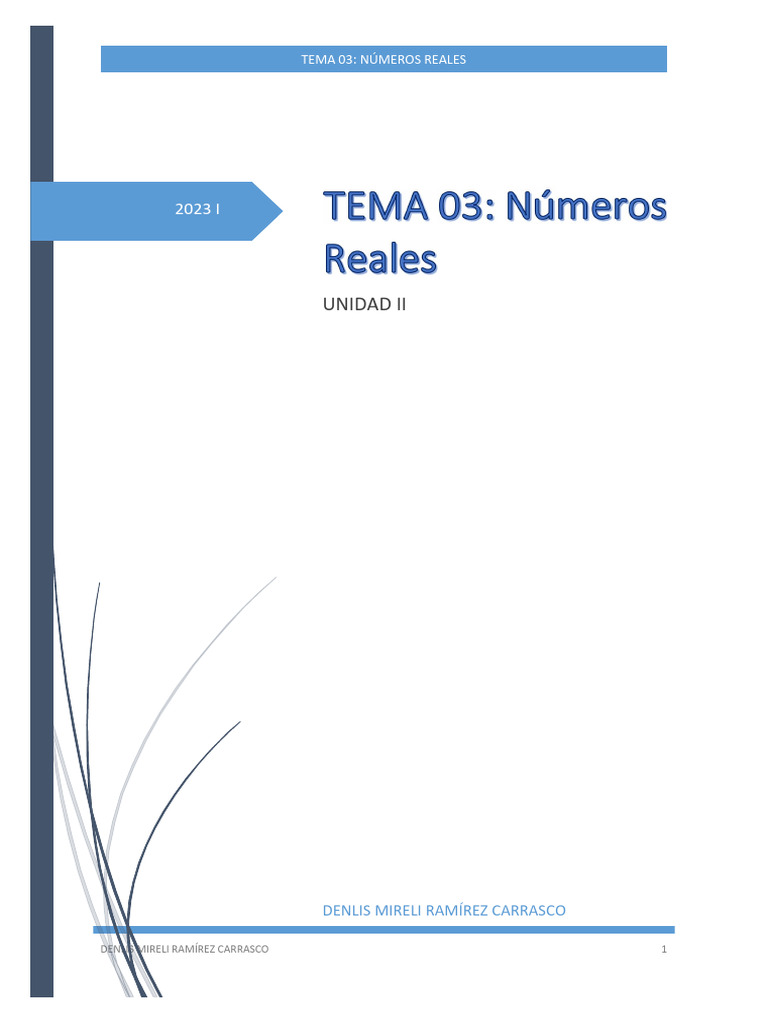 Módulo Tema 03 Sistema Números Reales | PDF | Número Real | Campo (Matemáticas)