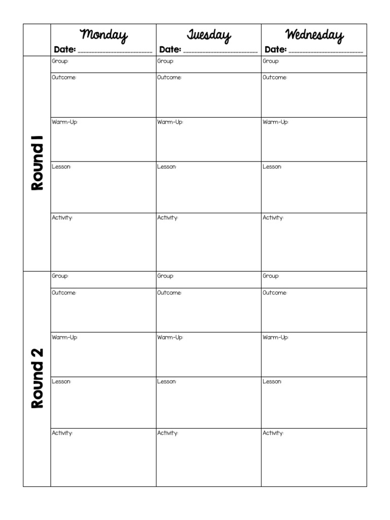 Weekly Guided Math Plans | PDF