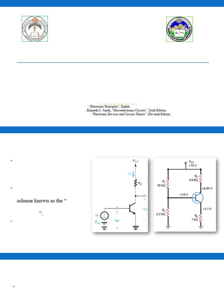 Electronic2 - Lecture4-Biasing and Analyzing Amplifiers | PDF | Amplifier | Electrical Network