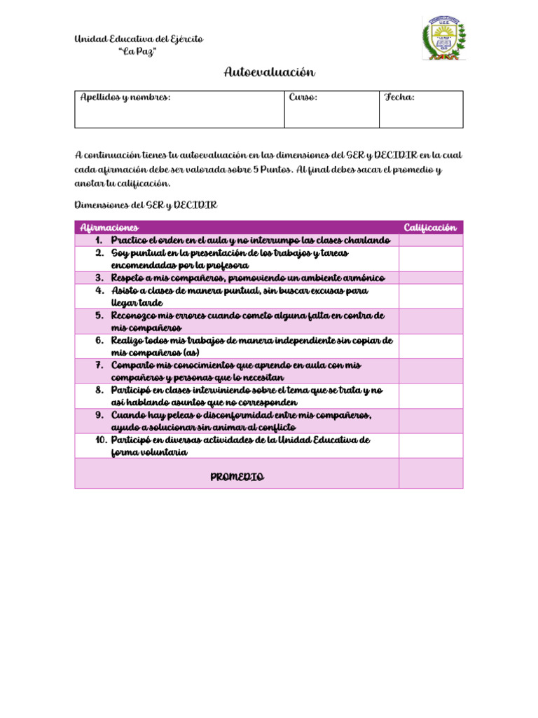 Autoevaluación | PDF