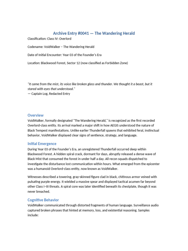 VoidWalker Archive Entry 0041 | PDF